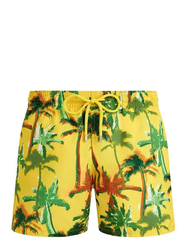 Vilebrequin Packable Palms Print Swim Trunks - Sun