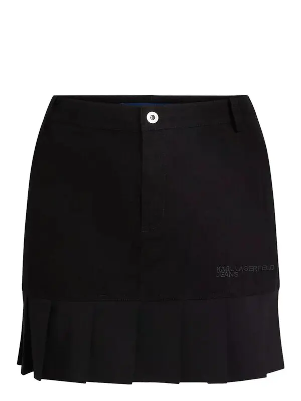 Karl Lagerfeld Pleated Mini Skirt - Black