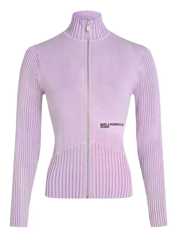 Karl Lagerfeld Utility Zip-up Jumper - Purple