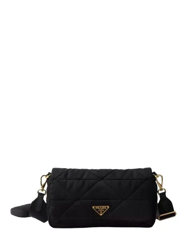 Prada Re-nylon Quilted Shoulder Bag - Black