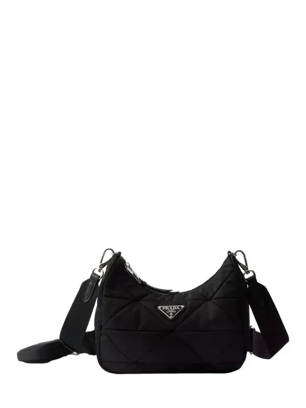 Prada Re-nylon Padded Quilted Shoulder Bag - Black