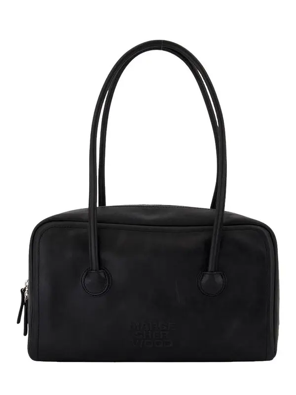 MARGESHERWOOD Soft Boston Shoulder Bag - Black