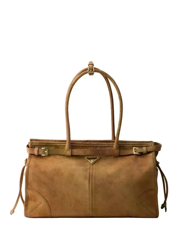 Prada Large Bonnie Tote Bag - Brown