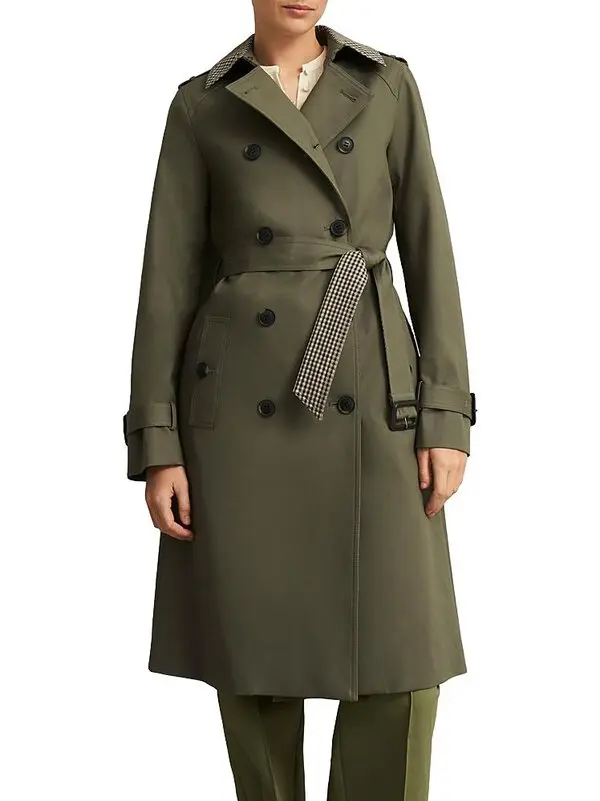 HOBBS LONDON Etty Trench Coat - Olive Green
