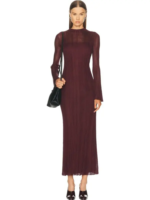 Gabriela Hearst Atira Dress - Bordeaux