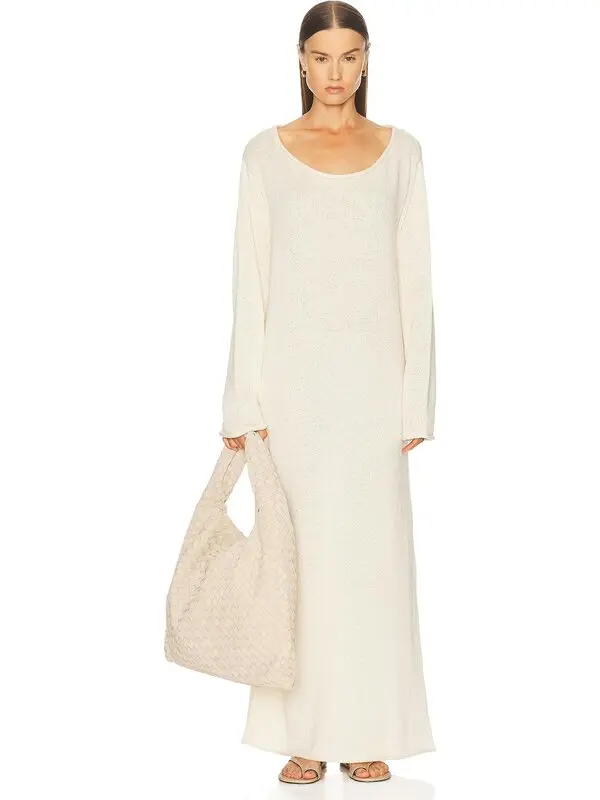 THE ELDER STATESMAN Nora Lite Oversized Dress - Natural