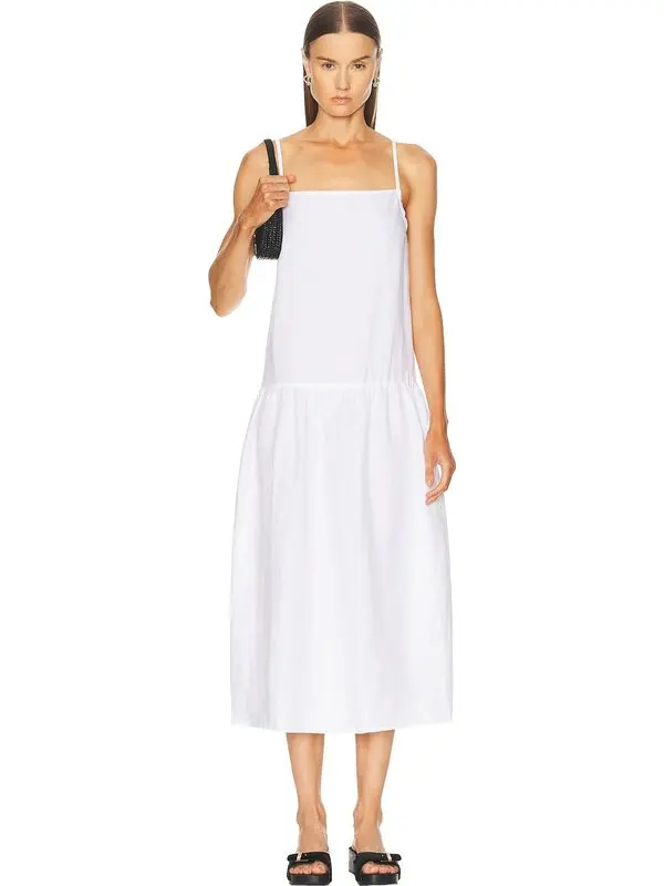 DEIJI STUDIOS Gathered Halter Dress - White