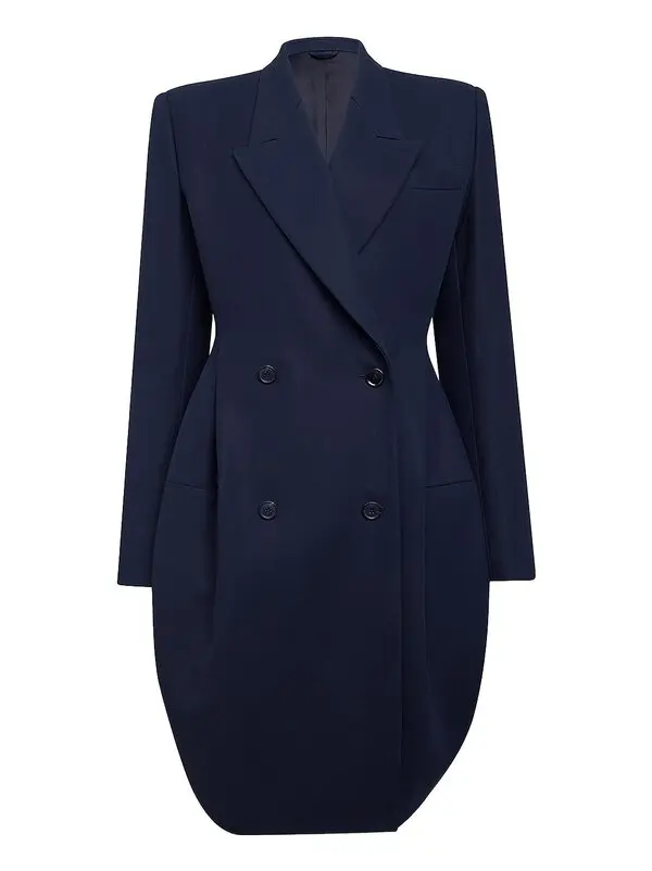 Alaïa Tailored Coat - Marine Fonce