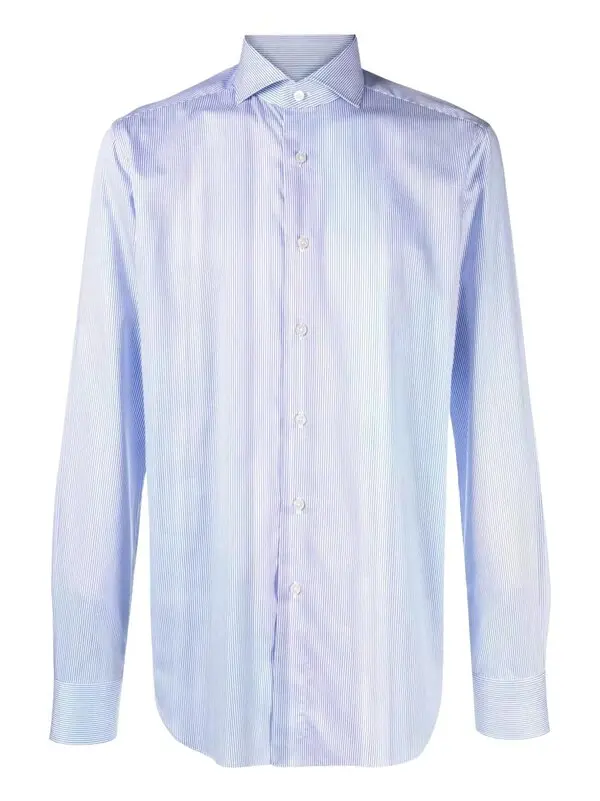 XACUS Pinstriped Cotton Shirt - Blue