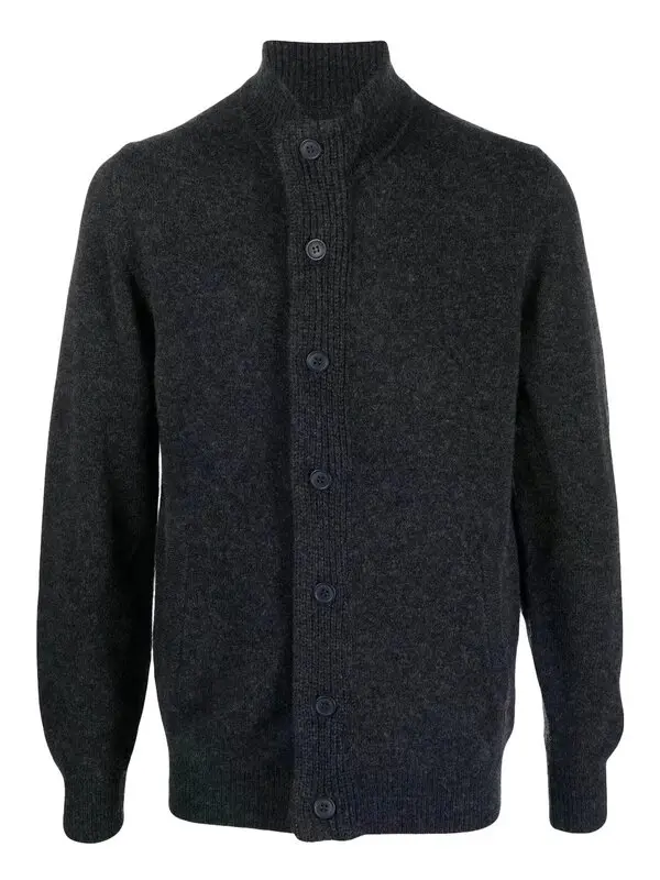 Barbour Button-front Knitted Jumper - Grey