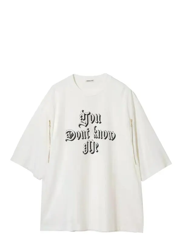 UNDERCOVERISM Zip-detail Cotton T-shirt - White