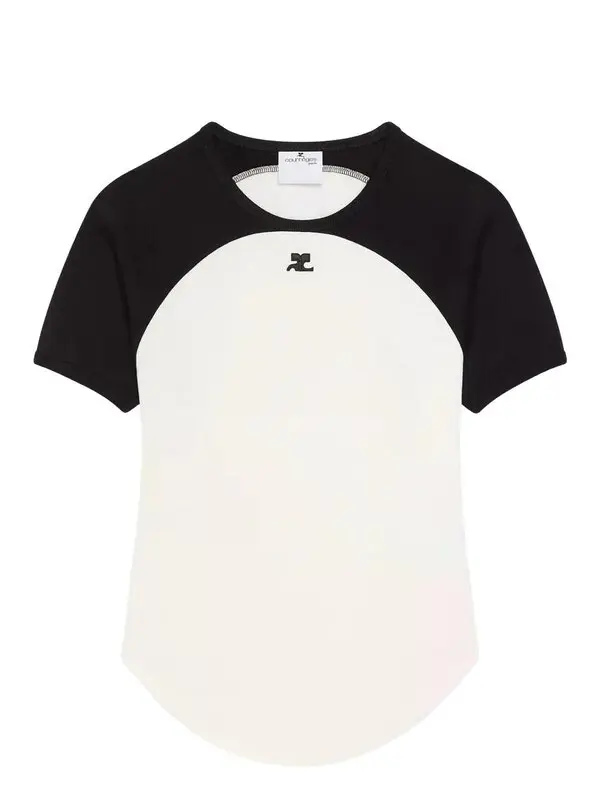 COURREGES Cotton T-shirt - Neutrals