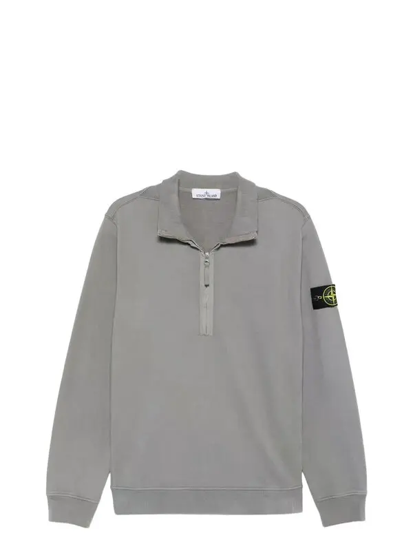 Stone Island Brushed-finish Fleece Sweatshirt - Grey