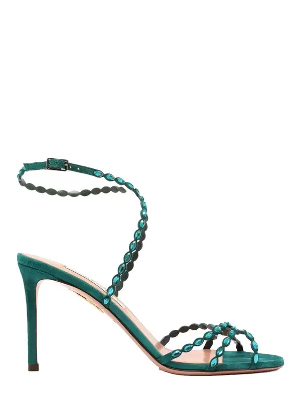 AQUAZZURA 85mm Love Struck Sandals - Green