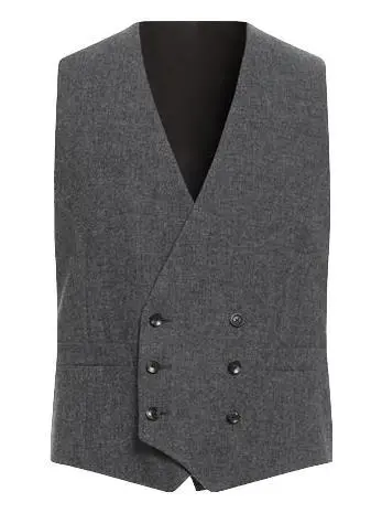 LARDINI Tailored Double-breasted Wool Vest - Grey