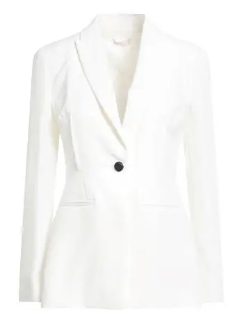 LIU •JO Single-breasted Crepe Blazer - White