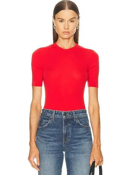 Khaite Celina Top - Fire Red