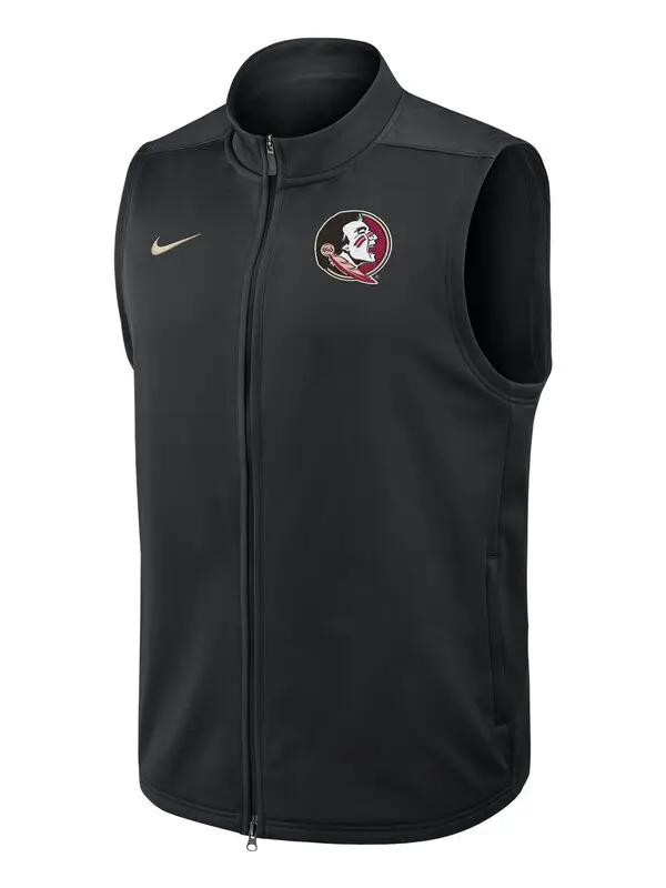 Nike Florida State Victory Therma-fit College Full-zip Vest - Black