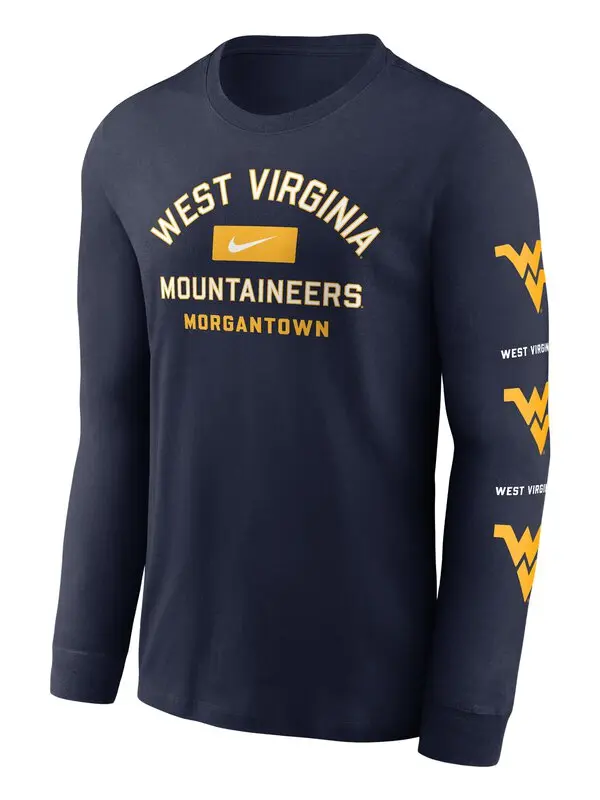 Nike West Virginia Campus Classic Location College Long-sleeve T-shirt - Blue
