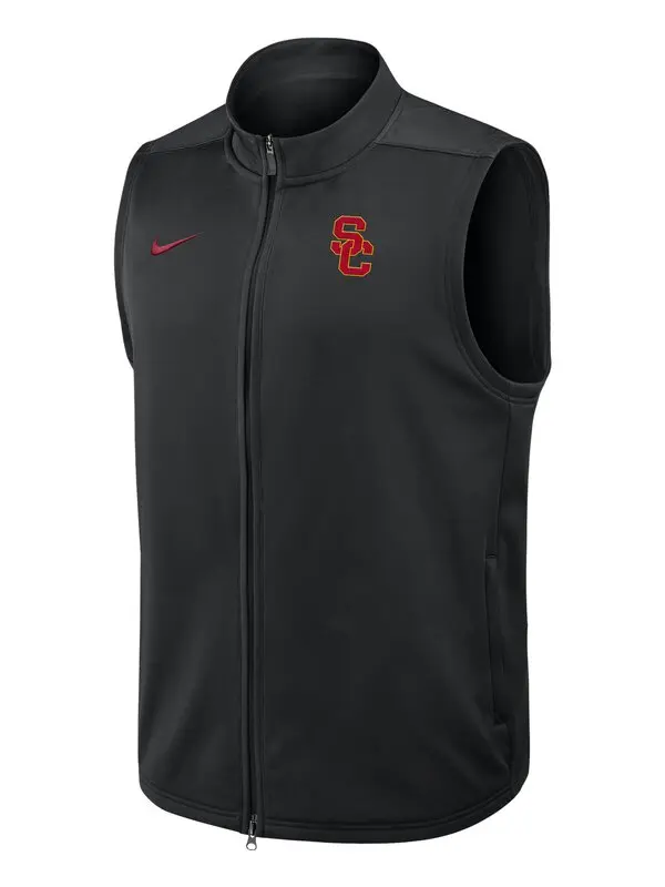 Nike Usc Victory Therma-fit College Full-zip Vest - Black