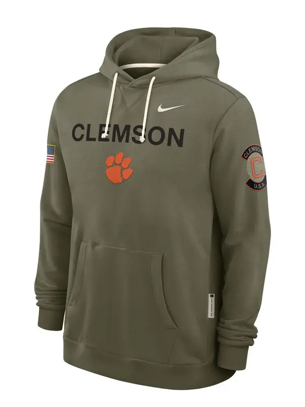 Nike Clemson 2025 Military Appreciation Dri-fit College Pullover Hoodie - Green