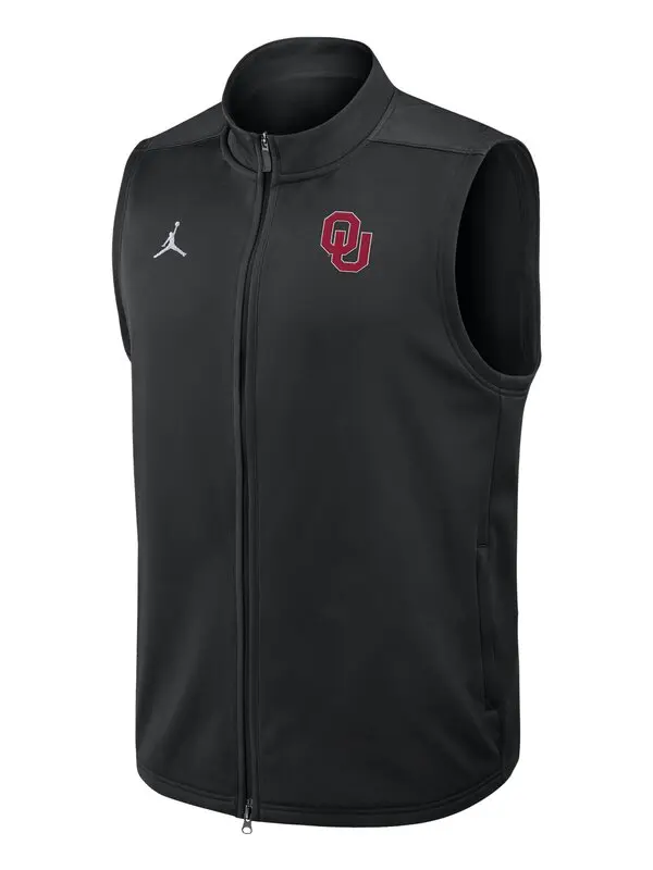 JORDAN Oklahoma Victory Brand Therma-fit College Full-zip Vest - Black