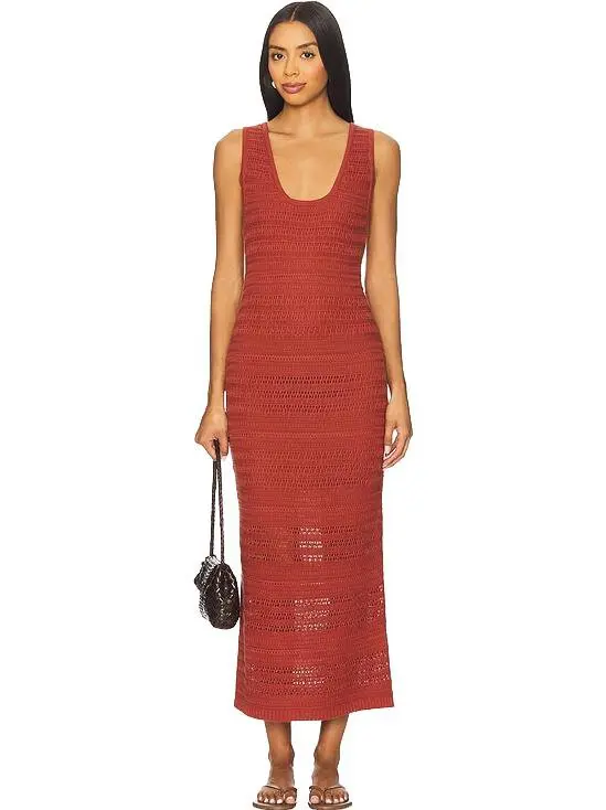 NATION LOS ANGELES Carrer Sweater Dress - Brick