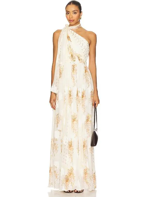 Ulla Johnson Angelique Draped Scarf Gown - Alabaster
