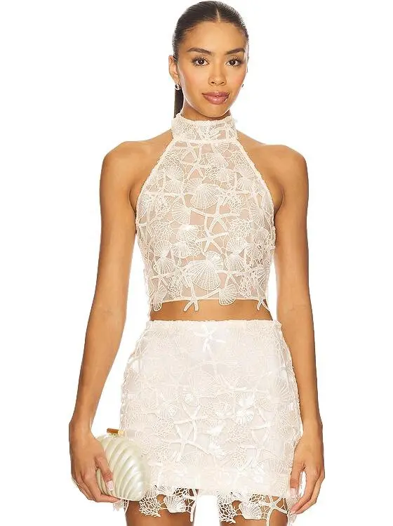 Retrofete Louelle Sequin Top - Cream