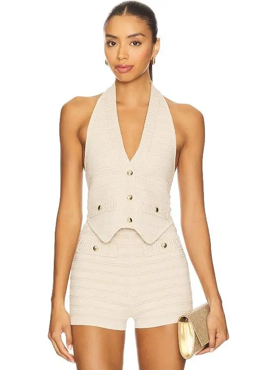 Retrofete Tinsley Vest - Metallic Cream