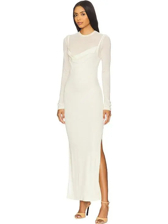 Nanushka Linora Maxi Dress - Creme