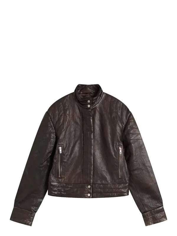 REPRESENT Drive Leather Jacket - Dark Chocolate