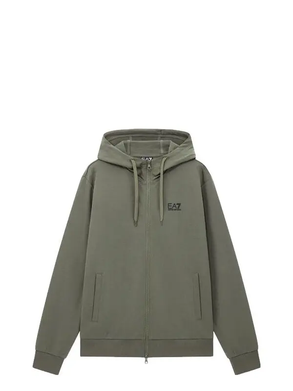 Emporio Armani Cotton Hooded Sweatshirt - Green