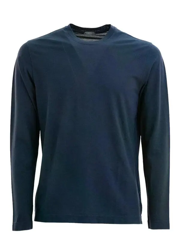 ZANONE Long-sleeve Crew-neck T-shirt - Blue