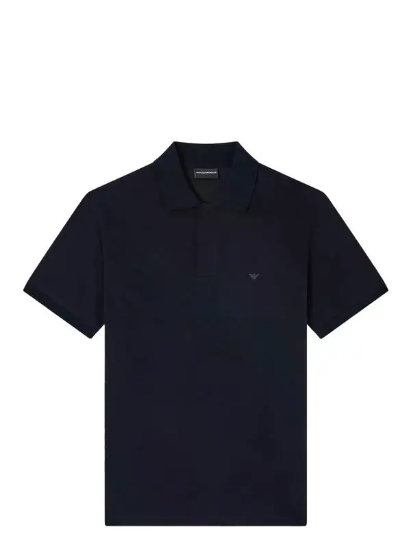 Emporio Armani Logo-appliqué Polo Shirt - Blue