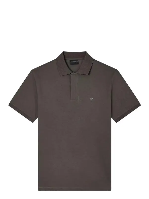 Emporio Armani Logo-appliqué Polo Shirt - Grey