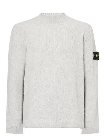 Stone Island Fancy Yarn Crewneck Wool-blend Jumper - Dark Grey