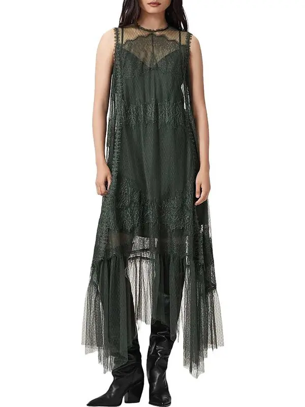 ALLSAINTS Clara Dress - Emerald Green