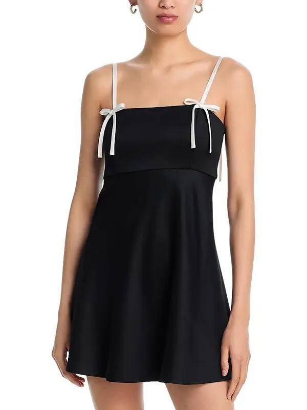 Alice + Olivia Morgan Babydoll Mini Dress - Black