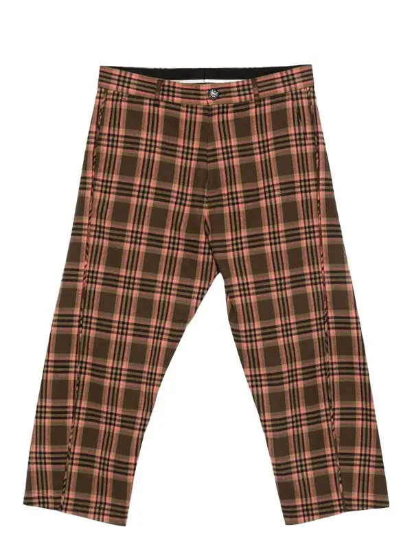 Moschino Check-pattern Trousers - Multi Green