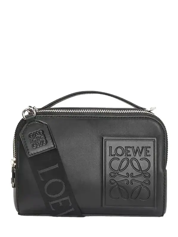 Loewe Top-handle Bag With Logo Plaque - Black