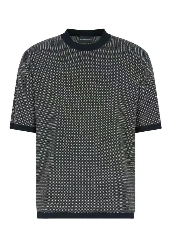 Emporio Armani Patterned Pullover - Black