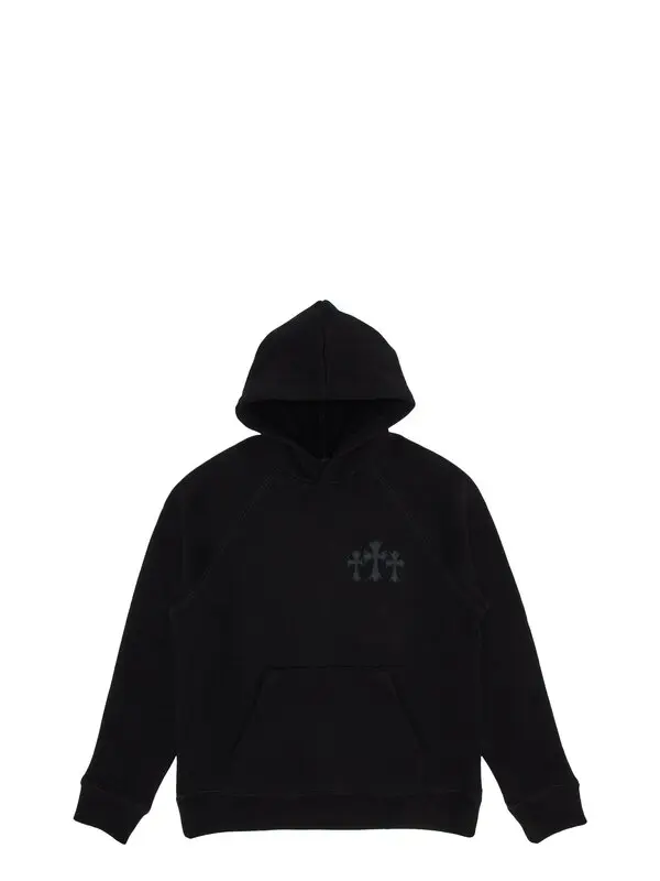 Chrome Hearts 711 Cemetery Cross Nylon Ch Hoodie - Black