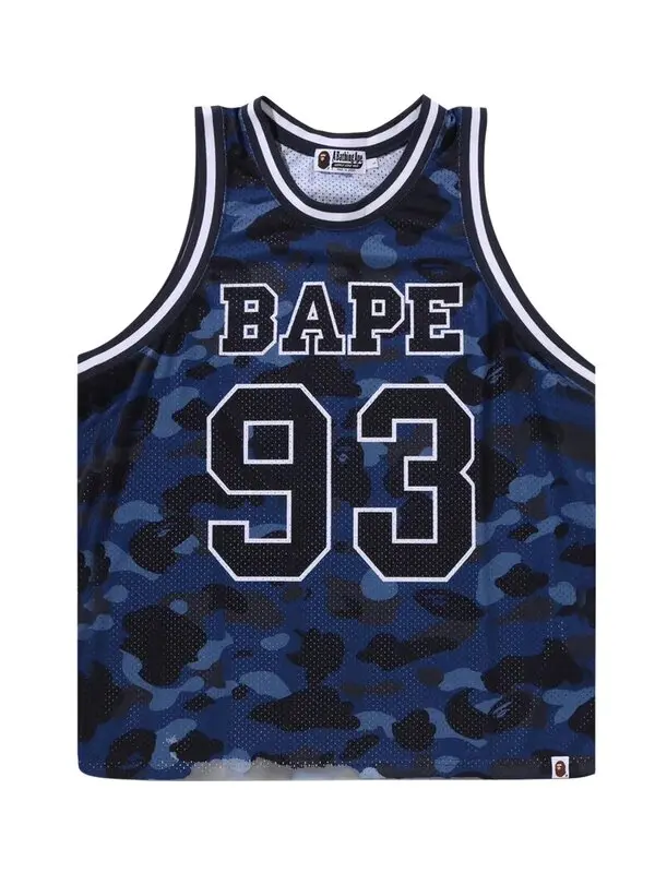 A BATHING APE Color Camo Basketball Tank Top - Blue