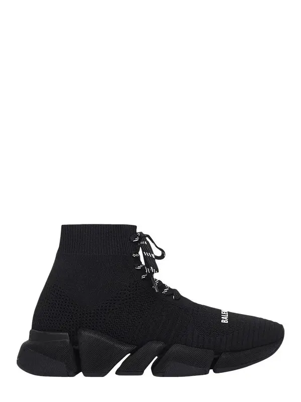 Balenciaga Speed 2.0 Lace Up Sneakers - Black