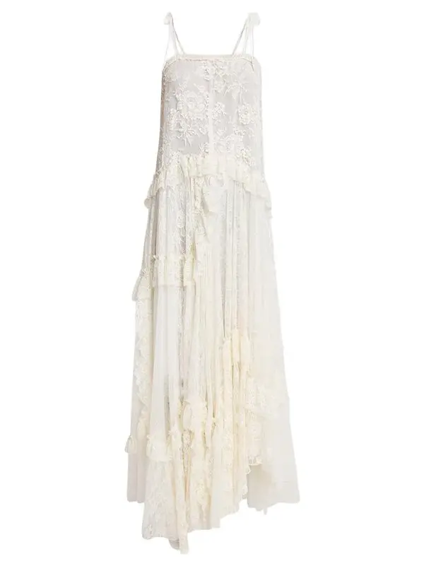 Chloé Floral Lace Maxi Dress - Iconic Milk