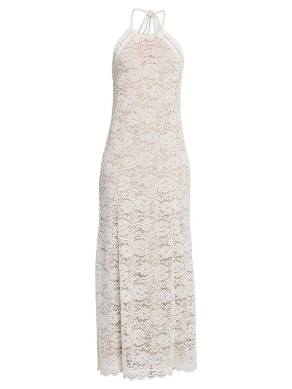 Generation Love Garcia Lace Halter Maxi Dress - Whitebeige