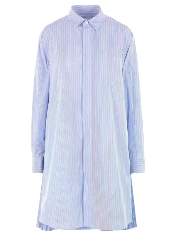 Sacai Striped Shirt Dress - Blue