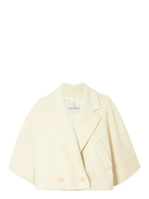 Max Mara Galea Double-breasted Cropped Jacket - Cream