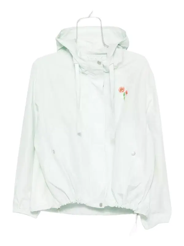 Kenzo Floral-print Hooded Jacket - Green